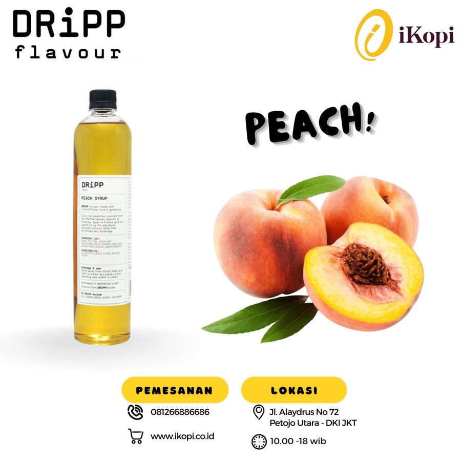 Jual Dripp Flavour Premium Syrup Rasa Peach | Shopee Indonesia