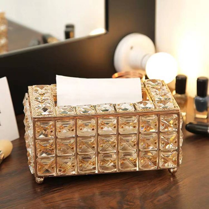 Jual Levy Tempat Tissue Kristal Kotak Tissue Mewah Tissue Box Gold ...