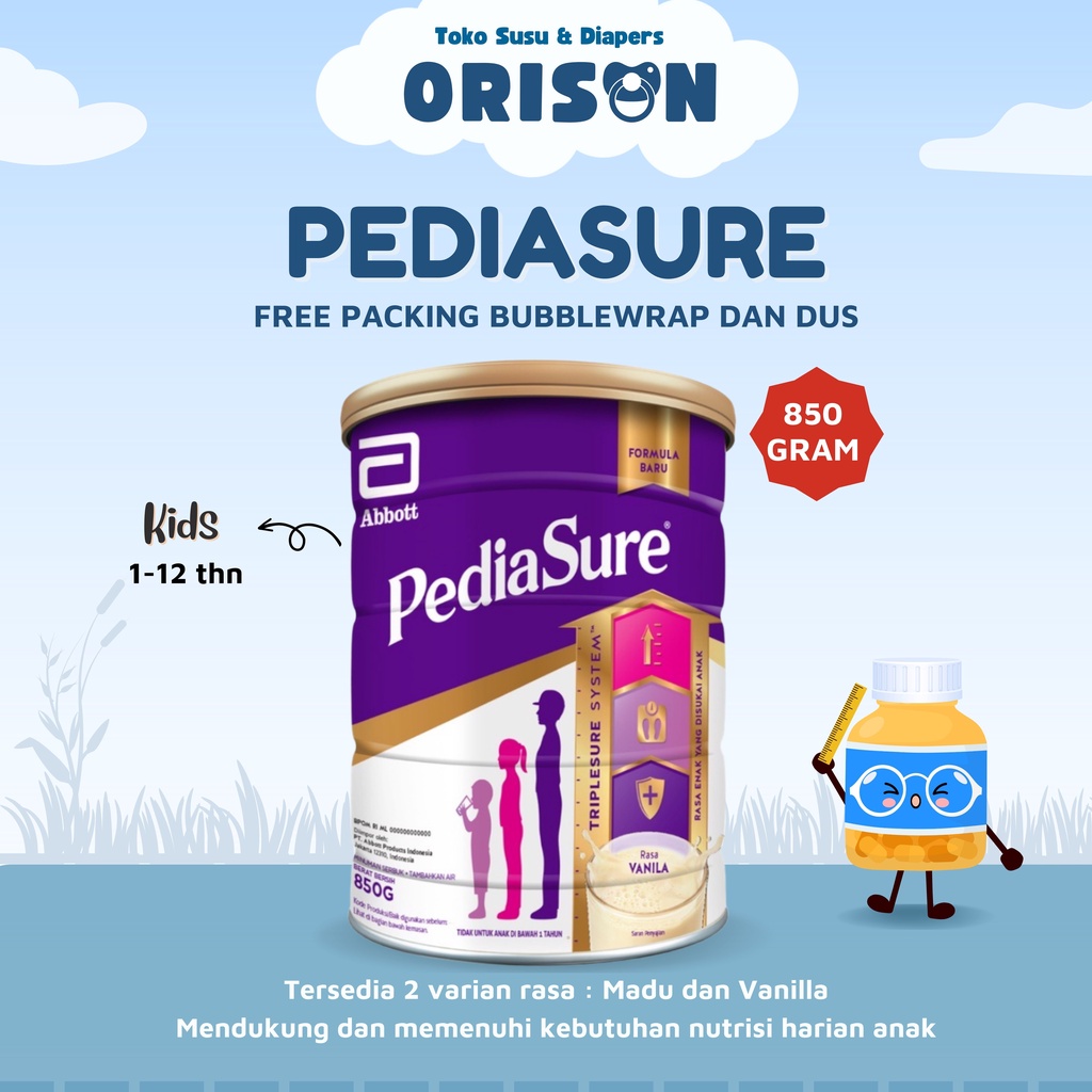 Jual PEDIASURE TRIPLESURE 850GR RASA MADU / RASA VANILA | Shopee Indonesia