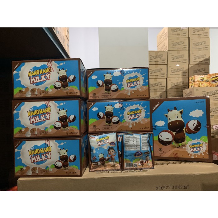 Jual Permen Susu Nano Nano Milky Coklat Kemasan 1 box isi 30 bungkus ...