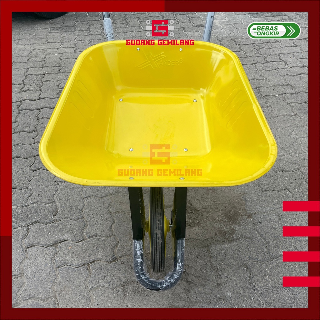 Jual Gerobak Pasir Xander Original Troli Dorong Sorong Cor Trolly ...