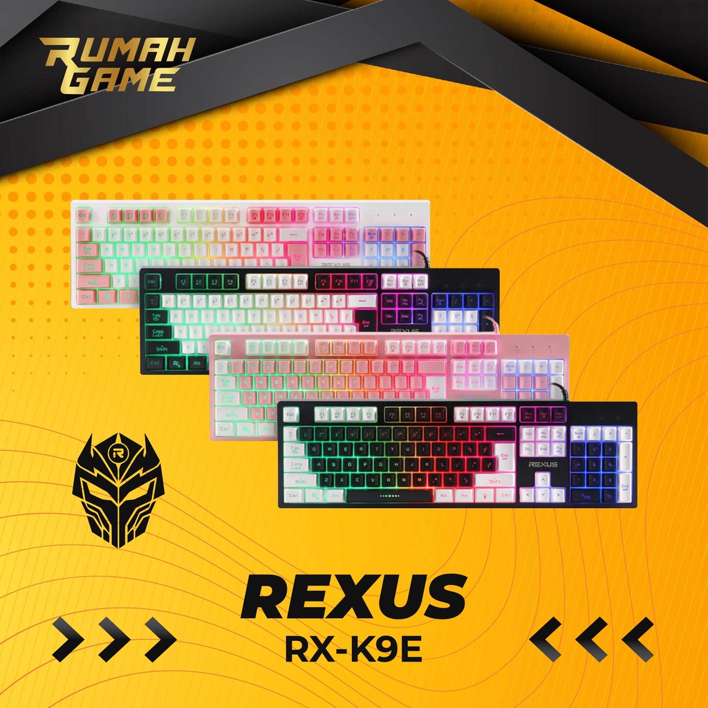 Jual Keyboard Gaming Rexus Fullsize K9E Battlefire Dual Tone Keycaps ...