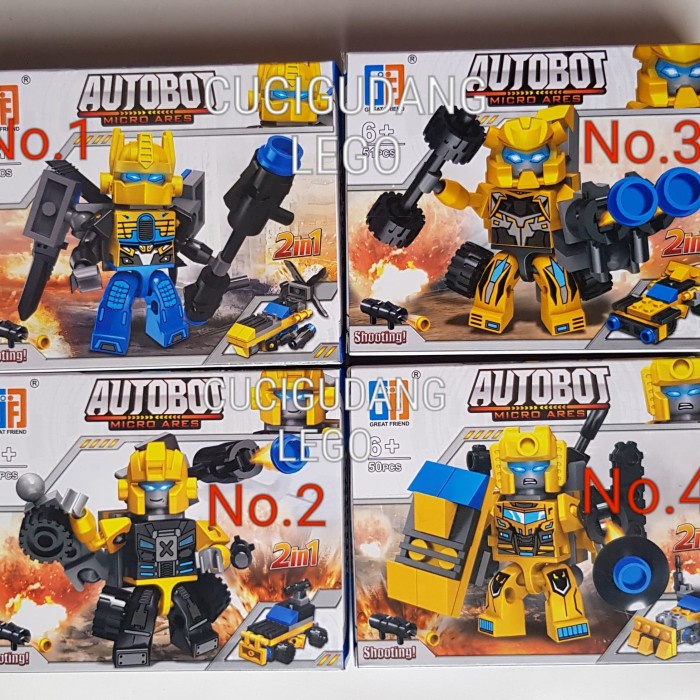 Jual Mainan Bricks Robot Autobot 2 In 1 Transformer Bumblebee Murah ...