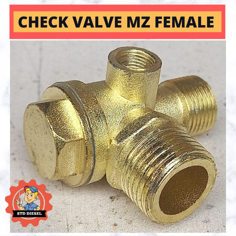 Jual CHECK VALVE MZ FEMALE KUNINGAN CEK VALEF | Shopee Indonesia