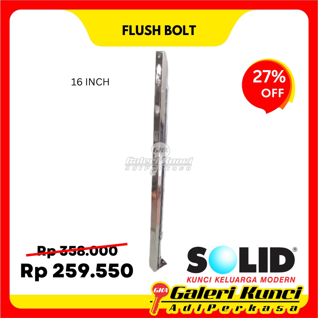 Jual Flush Bolt SOLID SLD 312 TP 16 Inch US26 Grendel Tanam Slot Tanam ...