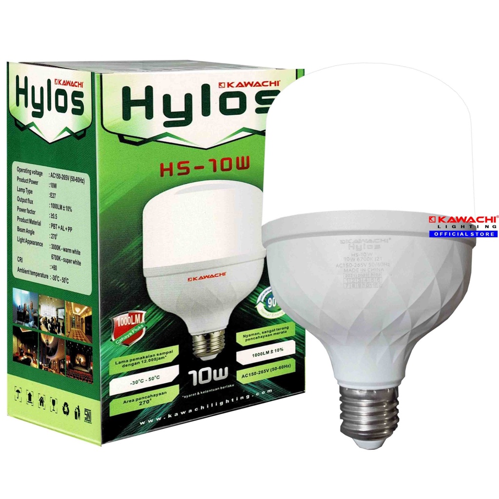 Jual Led Lamp 10WATT HYLOS HS-10W KAWACHI | Shopee Indonesia