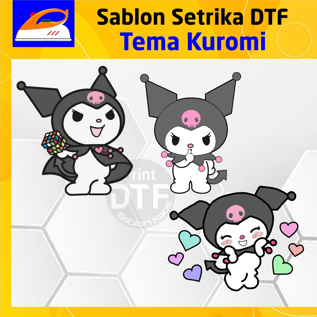 Jual Sticker Sablon Setrika Print DTF - Tema Kuromi | Shopee Indonesia