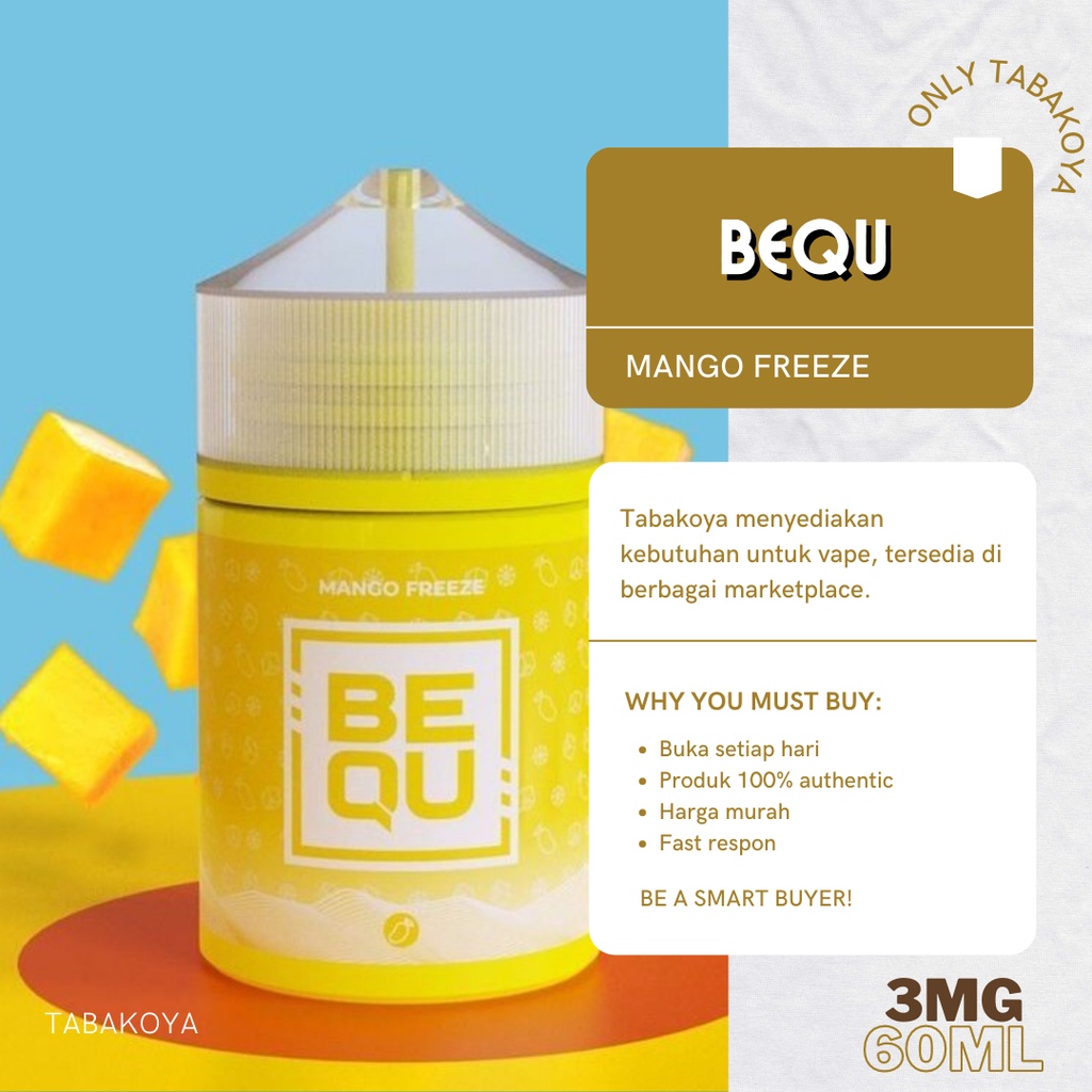 Jual BEQU MANGO LIQUID 3MG 60ML BEKU MANGGA FRUITY SERIES AUTHENTIC ...