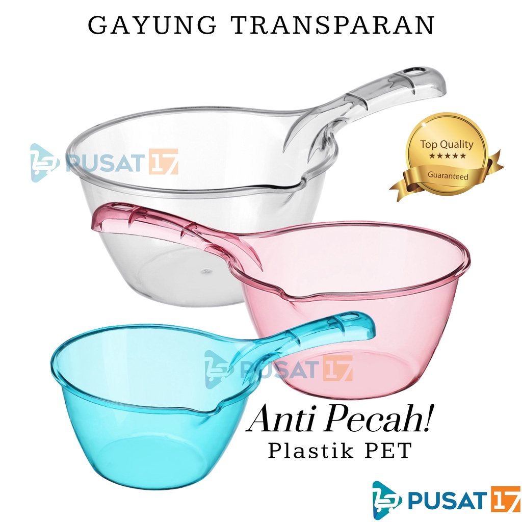 Jual PUSAT17 GAYUNG MANDI TRANSPARAN ESTETIK ANTI PECAH / SIWUR GAYUNG ...