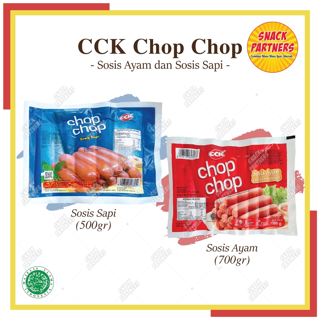 Jual CCK CHOP CHOP Sosis Ayam dan Sapi 500gr 700gr / Chicken & Beef ...