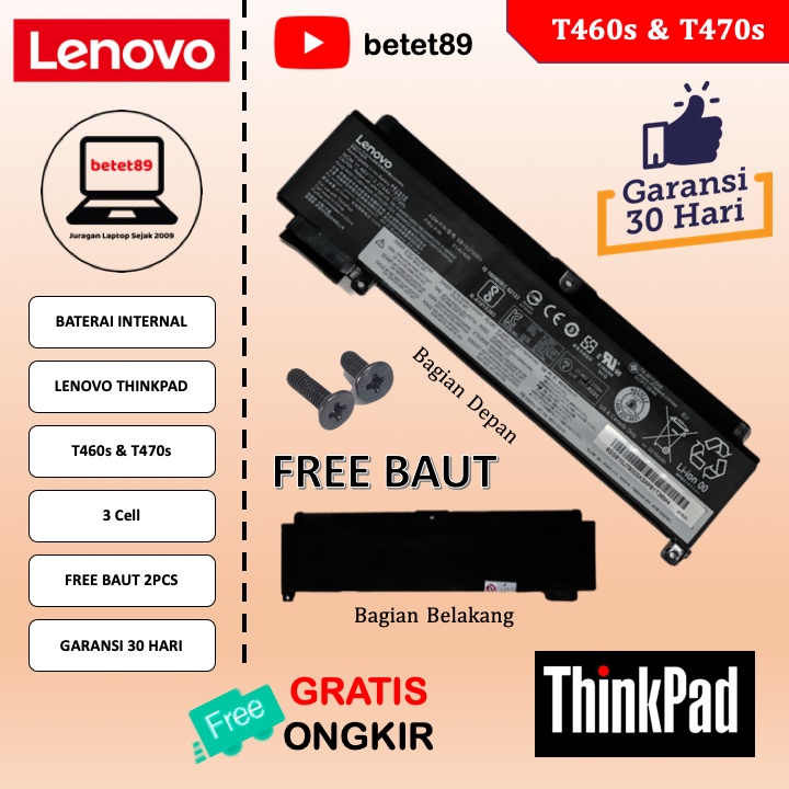 Jual Baterai Internal Lenovo ThinkPad T460s T470s Original betet89 ...