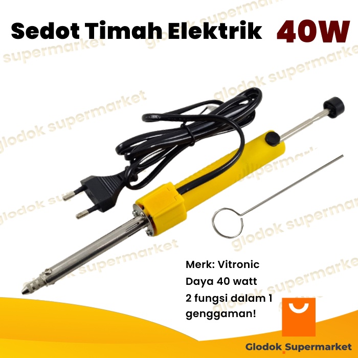 Jual Sedot Timah Elektrik 40 Watt Vitronic Solder Pump 40w | Shopee ...