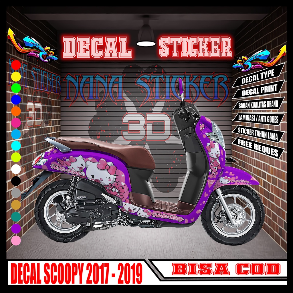 Jual DECAL Sticker SCOOPY 2017-2019 VARIASI Sticker Full Body code 01 ...