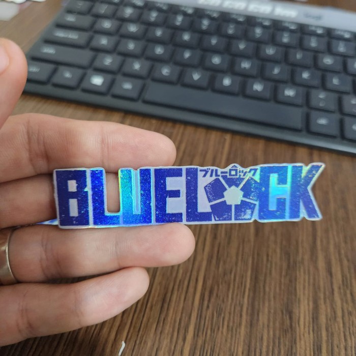 Jual Sticker Hologram Anime - PSH1598 - Blue Lock - Logo ENG | Shopee ...