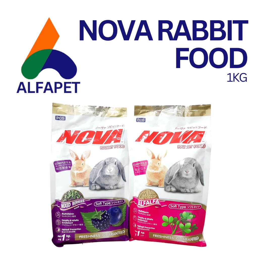 Jual Nova rabbit 1kg makanan kering kelinci pelet | Shopee Indonesia