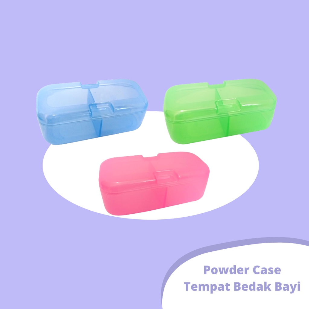Jual CLEARANCE SALE Rectangle Powder Case Tempat Bedak Bayi Tanpa Puff ...