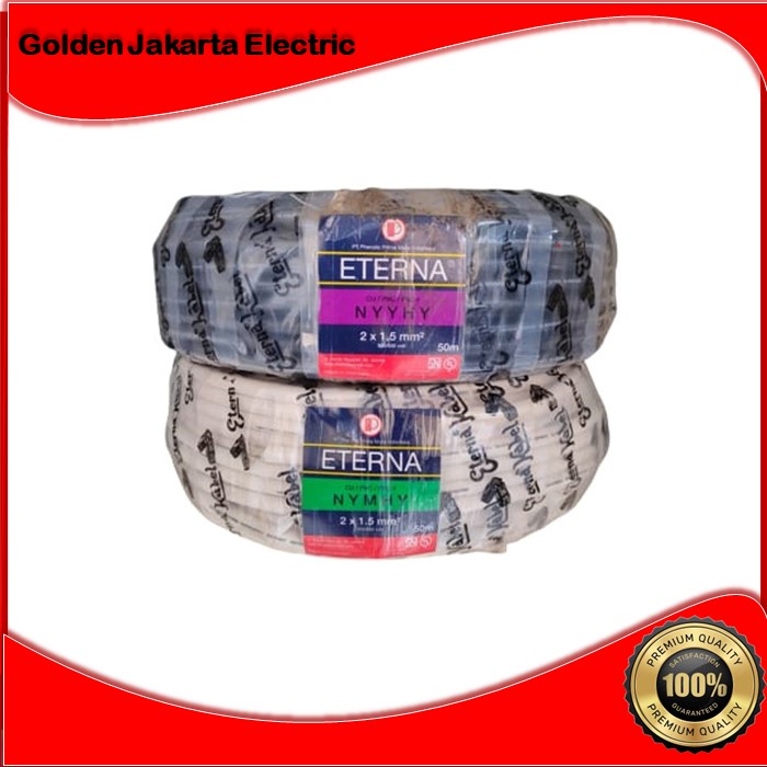 Jual Kabel Eterna NYYHY 2x1,5 / eterna serabut 2x1,5 hitam | Shopee Indonesia