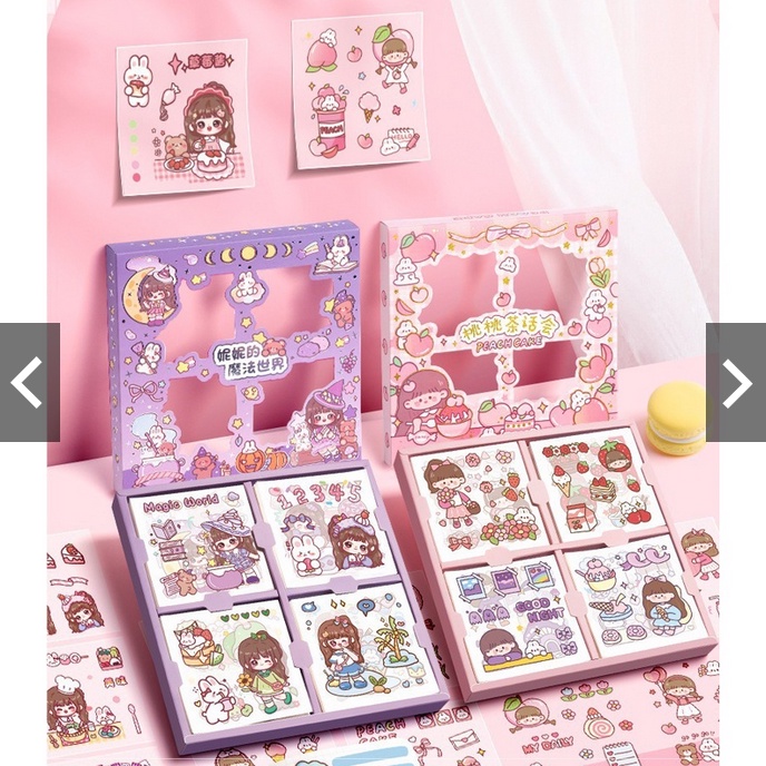 Jual NINI MIMI ALLY STIKER KOREA ISI 100 PCS STICKER DECO AESTHETIC ...
