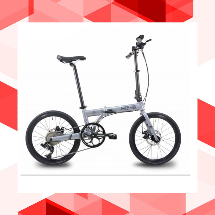 Jual Sepeda Lipat Seli Pro Action Falcon Nardo Grey 9speed 9s not Fnhon ...