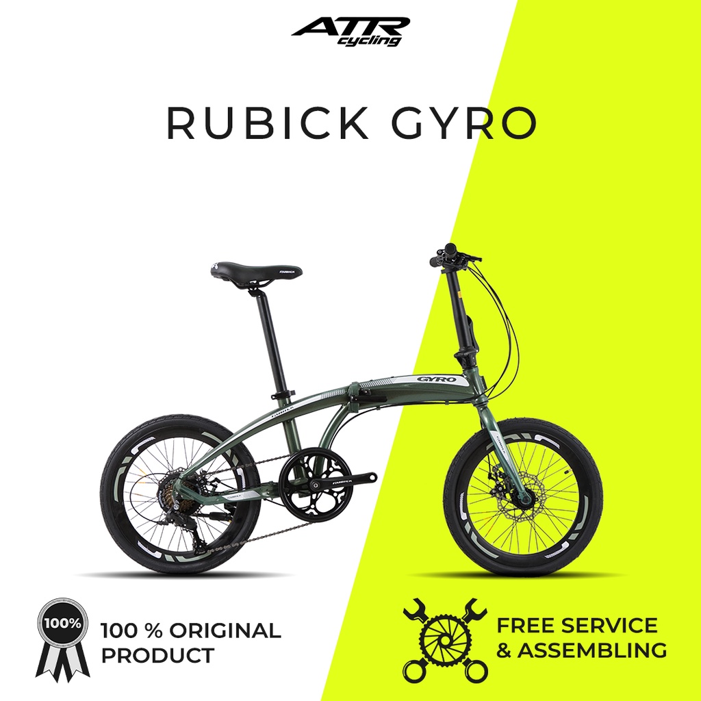 Jual Sepeda Lipat Folding Bike RUBICK GYRO 20-08SP Green | Shopee Indonesia