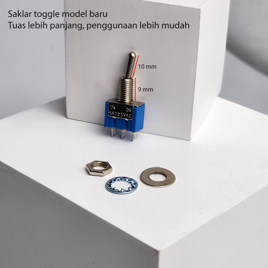 Jual Saklar Toggle 3pin - Switch Togel 3pin - 3 Kaki Kecil ON - OFF ...