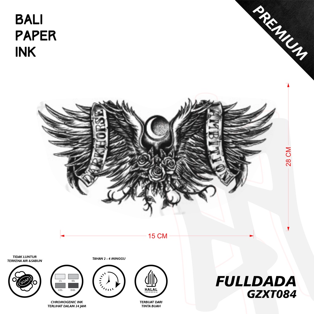 Jual Bali Paper Ink GZXT084 Sayap Darkhouse Fruit Ink Tatto Temporary ...