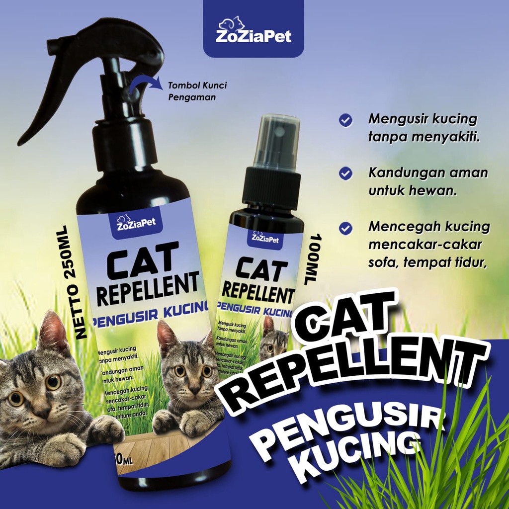 Jual Pengusir Kucing ZOZIAPET CAT REPELLENT 250ML | Shopee Indonesia