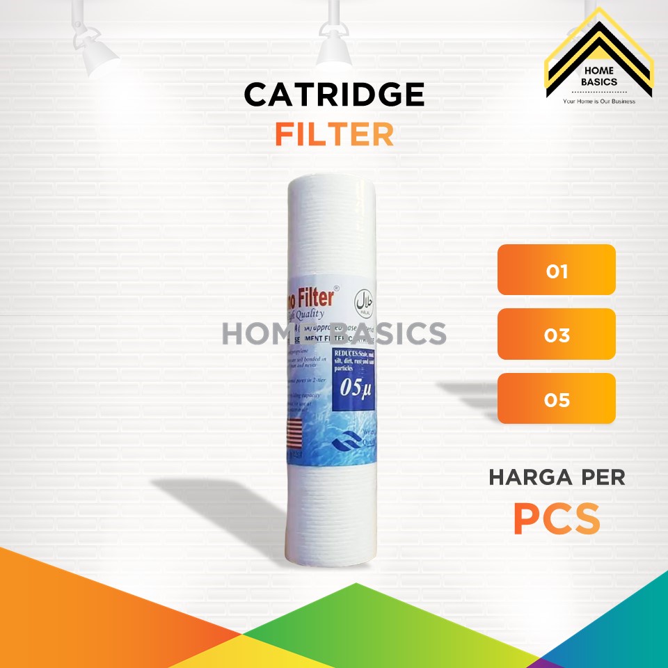 Jual Catridge Filter Air 10" Ukuran 01 03 05 Mikron / Saringan Air ...