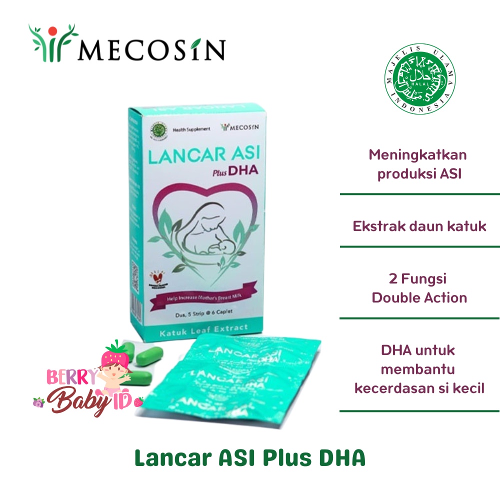 Jual Berry Baby - Mecosin Lancar ASI Plus DHA Booster Ibu Menyusui Kapsul Pelancar ASI | Shopee ...