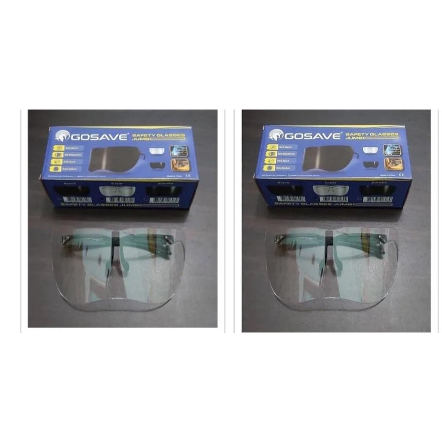 Jual Kacamata Las Welding Lensa CLEAR Safety Jumbo GOSAVE Kaca Mata ...