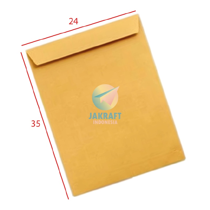 Jual (100 Pcs) Amplop Cokelat BRIO Folio F4 FC Tanpa Lem Seal Coklat ...
