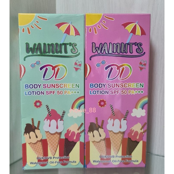 Jual Walnut's Body Sunscreen Lotion SPF 50 PA+++ Original | Shopee ...