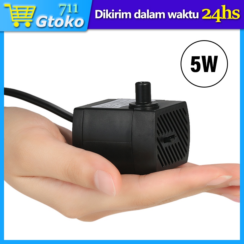 Jual Submersible Water Cooling Pump Pompa Air Mini Aquarium AC 220V 5W ...