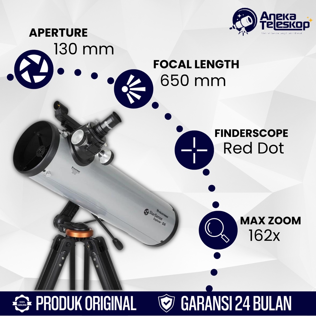 Jual Celestron Starsense Explorer DX 130AZ Reflector Teleskop | Shopee ...