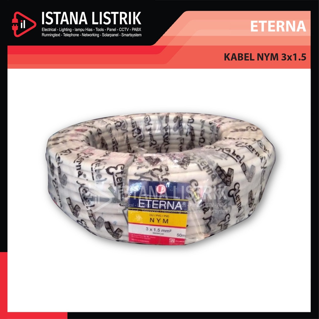Jual KABEL LISTRIK ETERNA NYM 3X1.5 (PER METER) | Shopee Indonesia