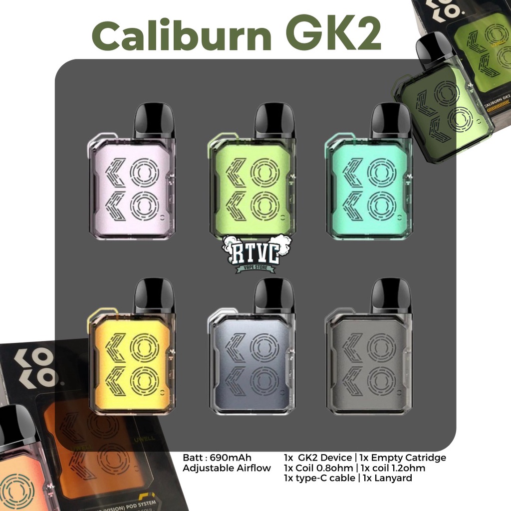 Jual UWELL Caliburn GK2 Vision LE 690mAh Pod Kit Authentic | Shopee ...