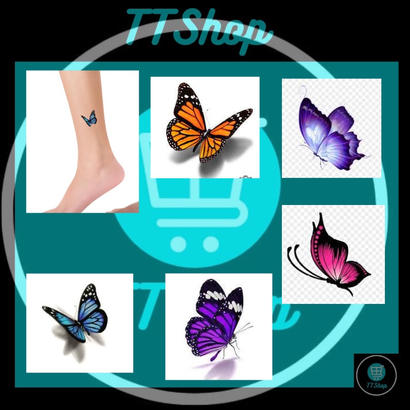 Jual Tatto temporer tahan lama dan anti air gambar kupu-kupu tapi ...