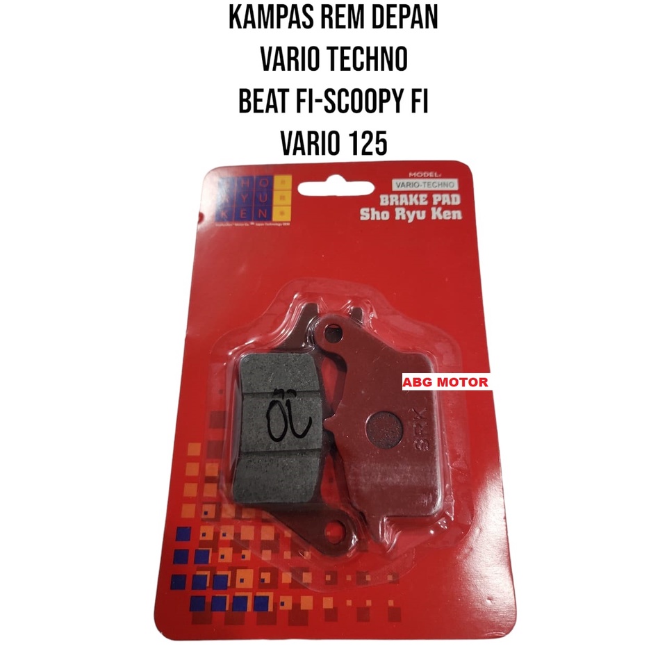 Jual DISC PAD KAMPAS REM CAKRAM DEPAN VARIO TECHNO 125 BEAT FI SCOOPY ...