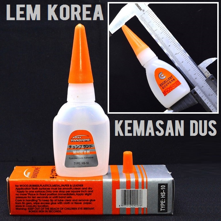 Jual LEM KOREA KEMASAN DUS handsome perekat plastik kayu karet logam ...