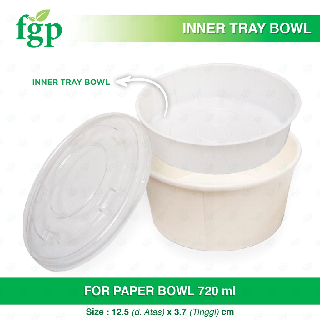 Jual Inner Tray Bowl / Plastik Tray Sekat Untuk Paper Bowl 720 ml ...