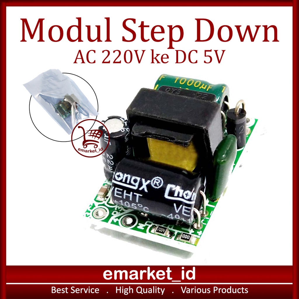 Jual Modul Step Down AC-DC 220V ke 5V AC DC / Konverter Power Supply ...