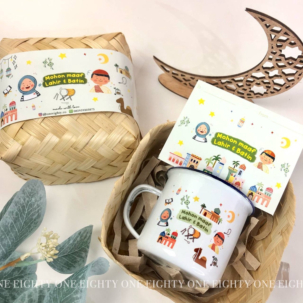 Jual Hampers Mug Enamel Custom Lebaran Idul Fitri Hadiah Kado Gift ...