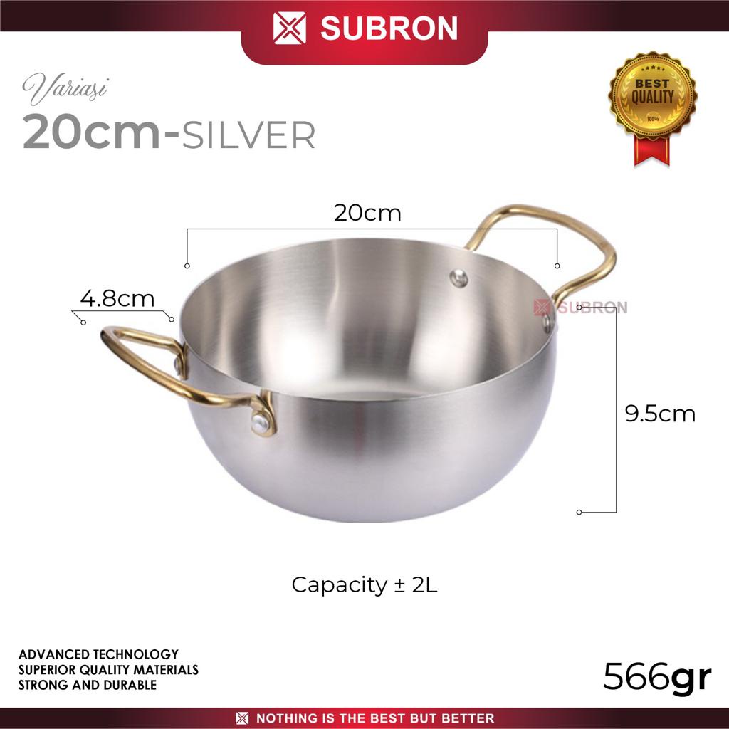 Jual SUBRON Panci Mie Korea Multifungsi 16cm 18cm 20cm Stainless Gold ...