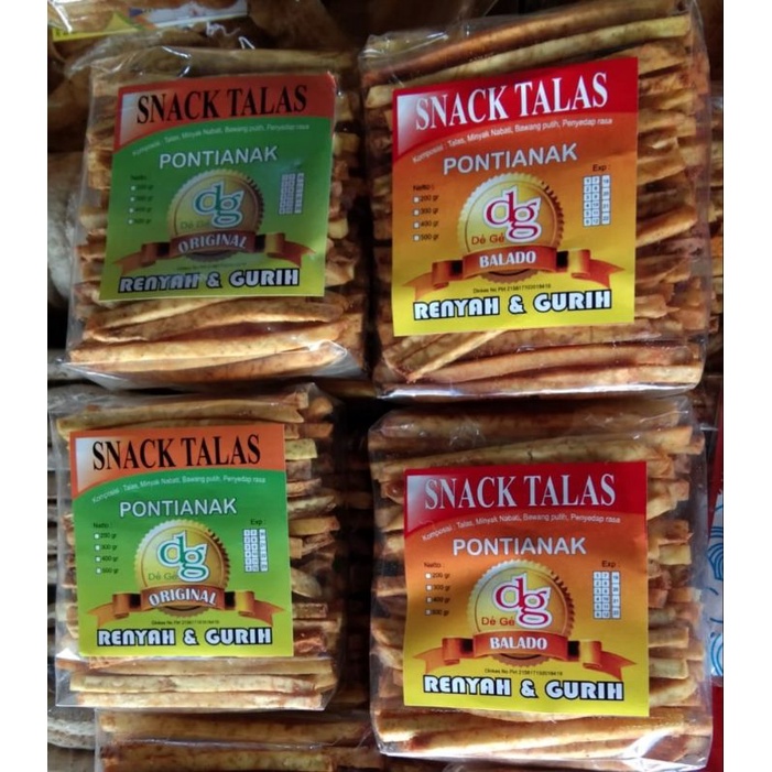 Jual Stick Talas DG / Snack Talas Khas Pontianak Talas Snack / Keripik ...