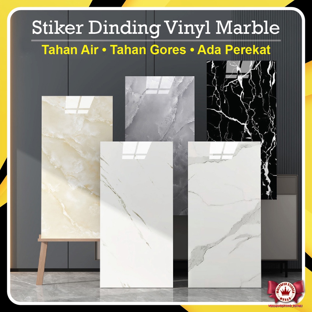 Jual Wallpaper dinding VINYL Marmer 30 x 60 cm Walpaper Lantai Vinyl ...