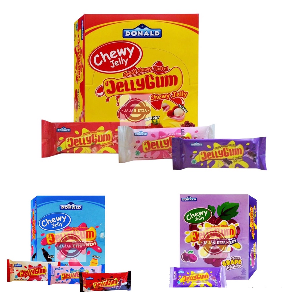 Jual NEW NABATI DONALD JELLYGUM CHEWY JELLY RASA BUAH BOX | Shopee Indonesia