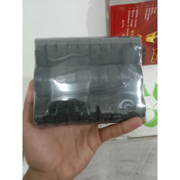 Jual arang briket super 1 pcs isi 30 biji bentuk bulat | Shopee Indonesia