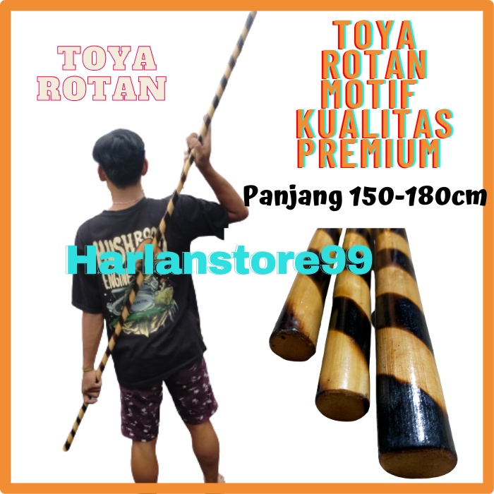 Jual TOYA ROTAN MOTIF - STIK ROTAN MOTIF - TOYA PENCAK SILAT - TONGKAT ...