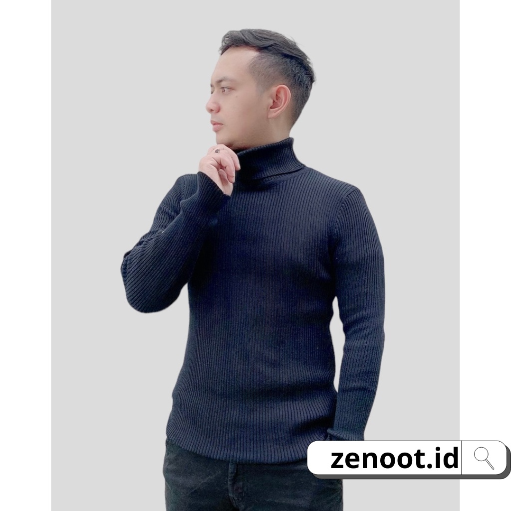 Jual Sweater Rajut Turtleneck Pria Inner Daleman Jas Blazer SlimFit ...