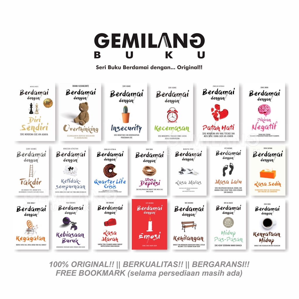 Jual Best Seller!! Seri Buku Berdamai dengan Diri Sendiri, Hidup Pas-pasan, Insecurity ...